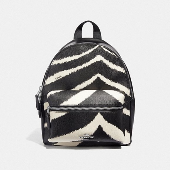 Coach | Bags | Coach Mini Charlie Backpack In Zebra F3933 | Poshmark
